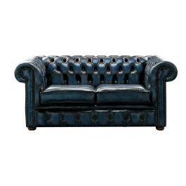 Antique blue chesterfield sofa store